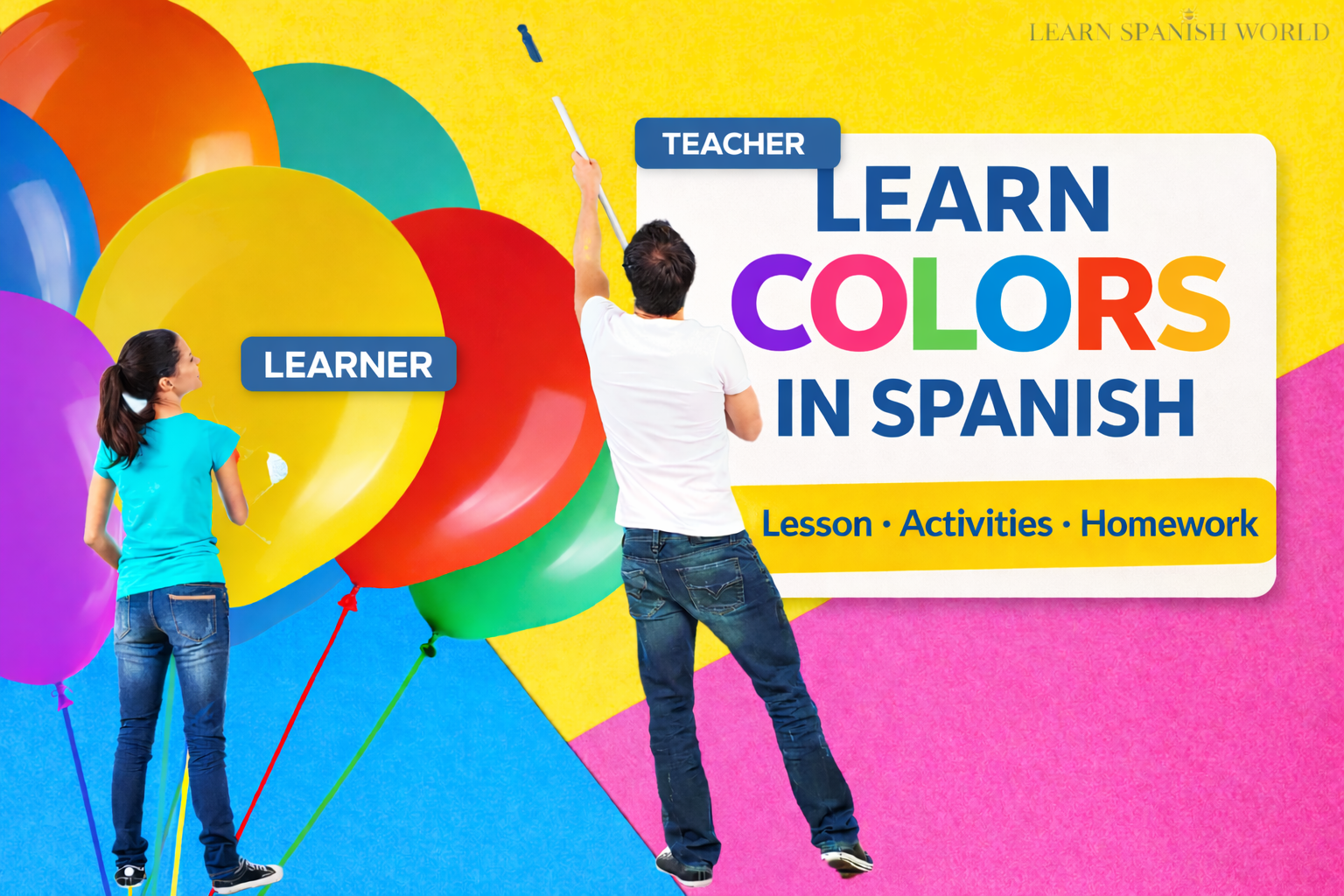 Learn Colors in Spanish - Complete Lesson with Activities & Homework ...